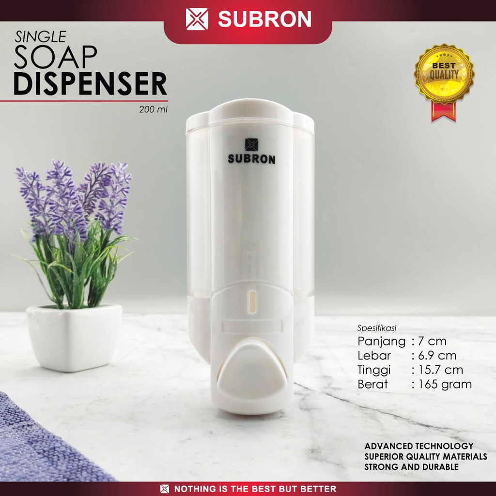 SUBRON Soap Dispenser Single Tempat Sabun Cair Plastik 200ml Plastik ...