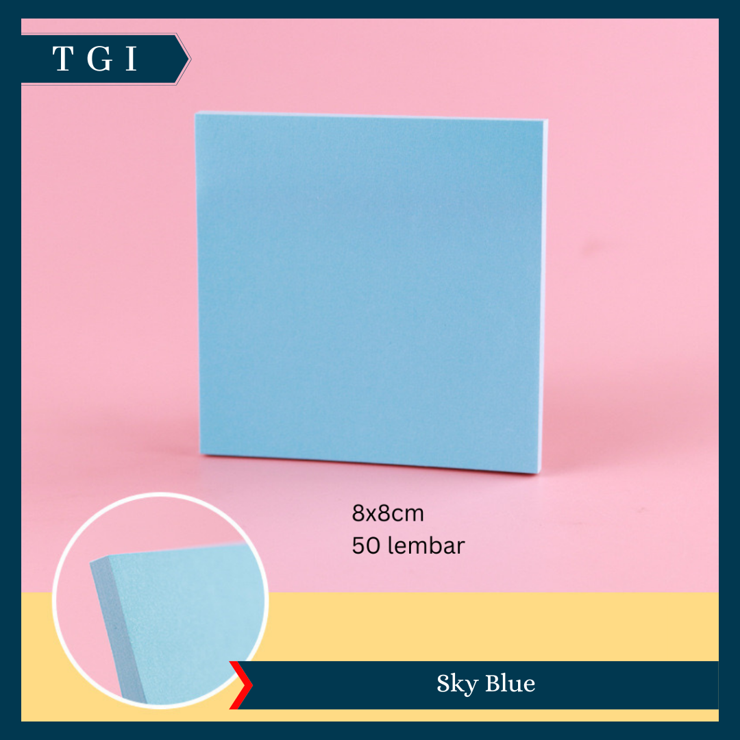KERTAS MEMO TEMPEL WARNA PASTEL STICKY NOTES WARNA WARNI POLOS STICKY ...