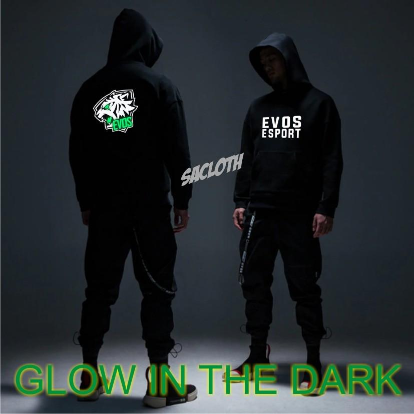Jaket Evos Esport GLOW IN THE DARK nyala dalam gelap | Lazada Indonesia