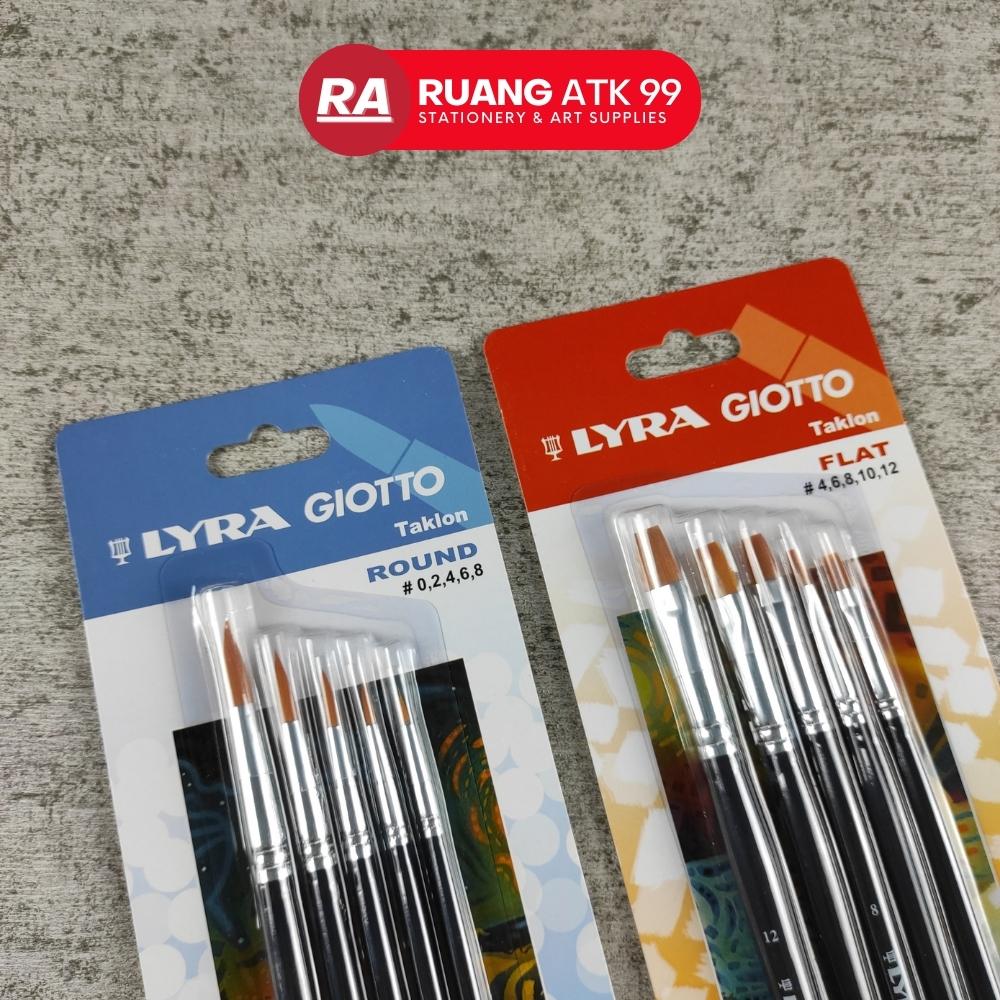 Lyra / Giotto Taklon Art Brush Set Flat/Round Kuas Lukis Set Lyra / Giotto | Lazada Indonesia