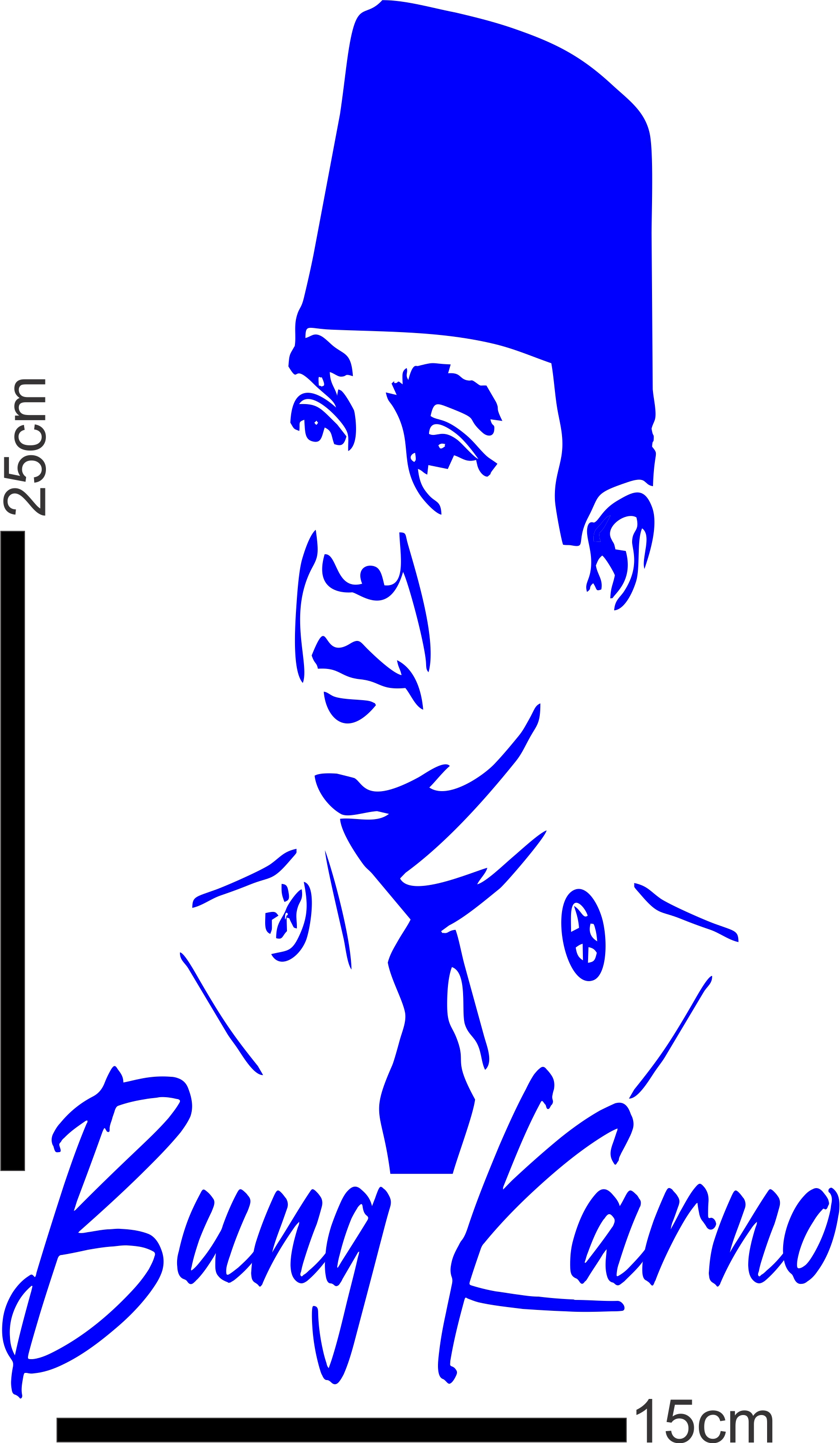 cutting sticker ir soekarno, stiker ir soekarno, stiker mobil, stuker ...