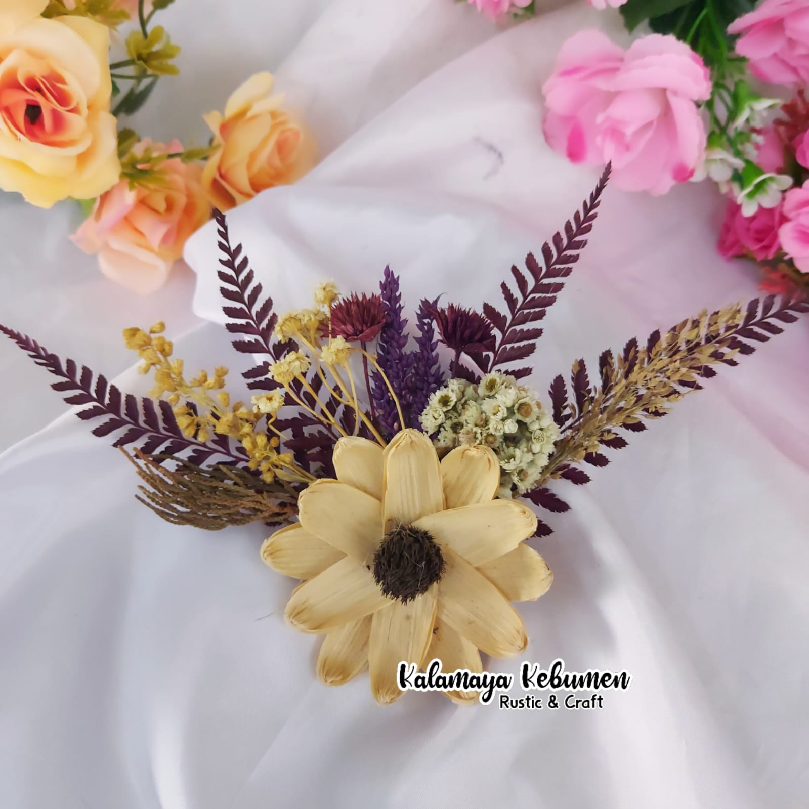 Charm Sudut Zinia Pita Rangkaian Bunga Hampers Hiasan Vas Guci Buket ...