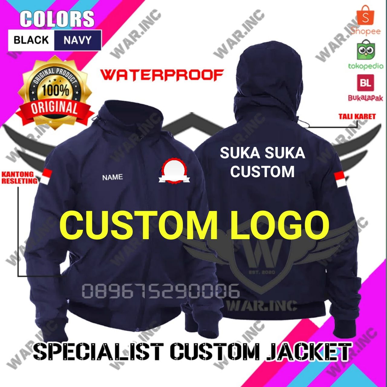 JAKET CUSTOM LOGO DAN DESAIN | Lazada Indonesia