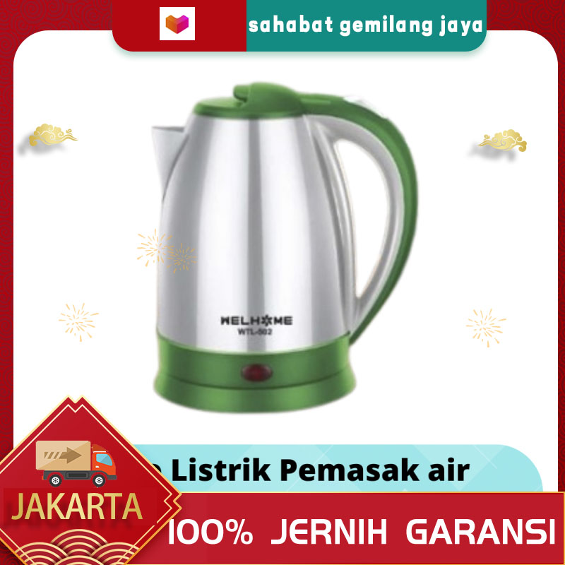 Kettle Electric Welhome WLT-501 500W 1,5 Liter Teko Listrik Serbaguna ...