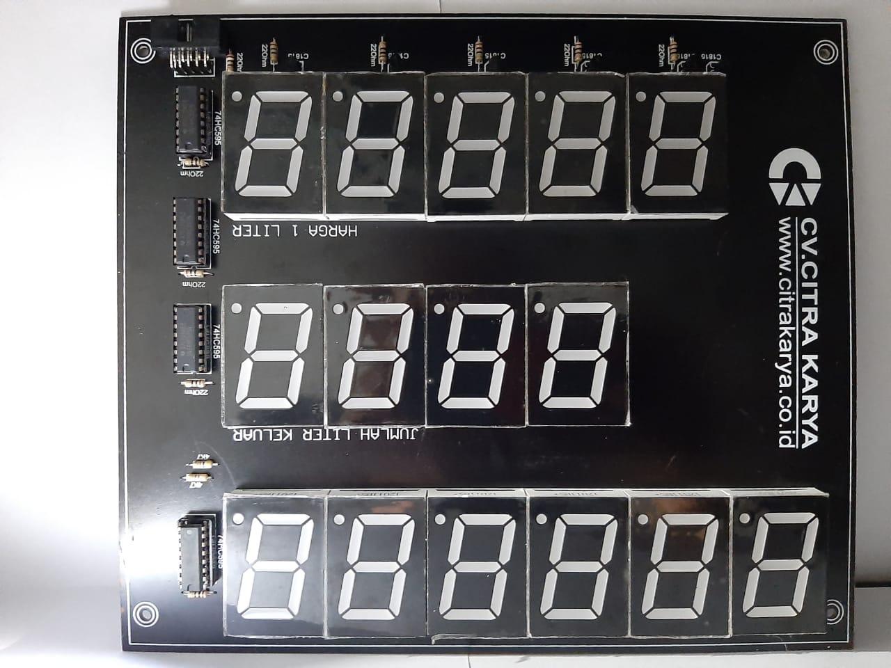 Layar Display Seven Segmen Pom Mini |Pertamini Warna hijau | Lazada ...