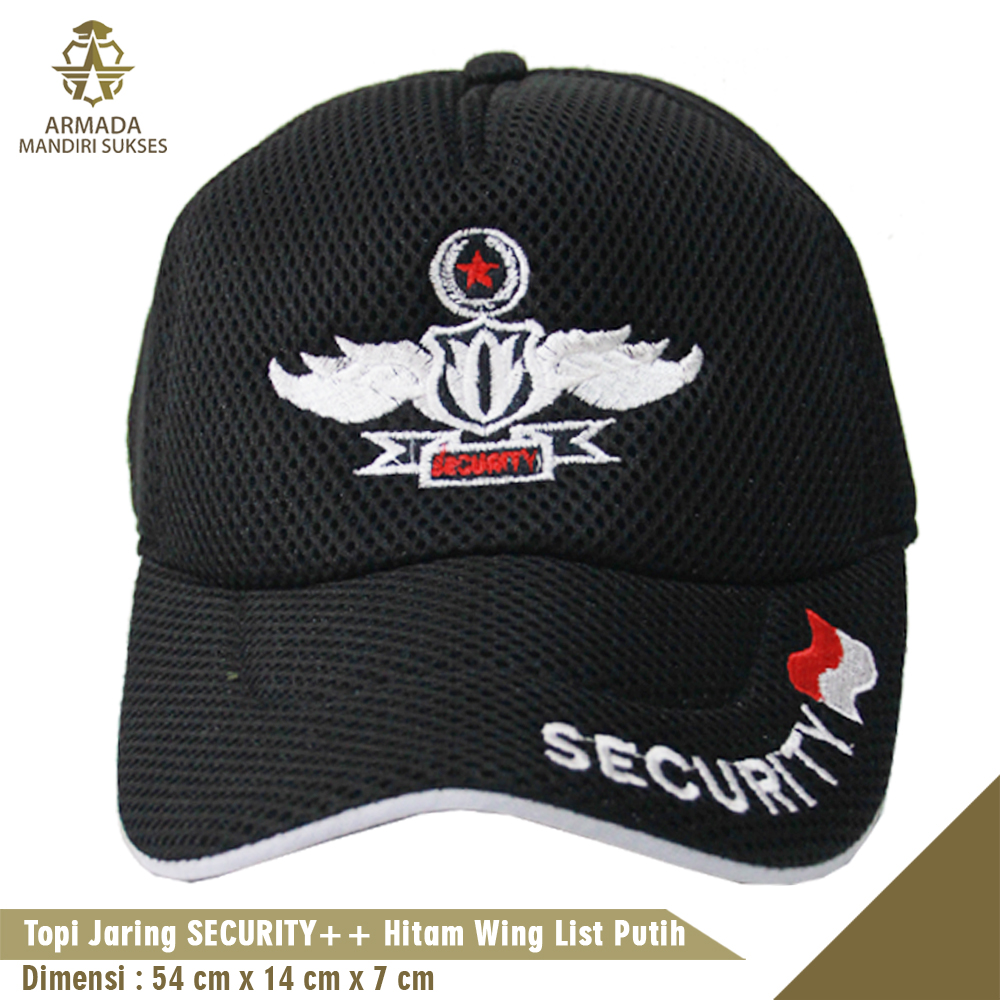 Topi Jaring Security Wing Lis - Topi Security Wing Mesh | Lazada Indonesia