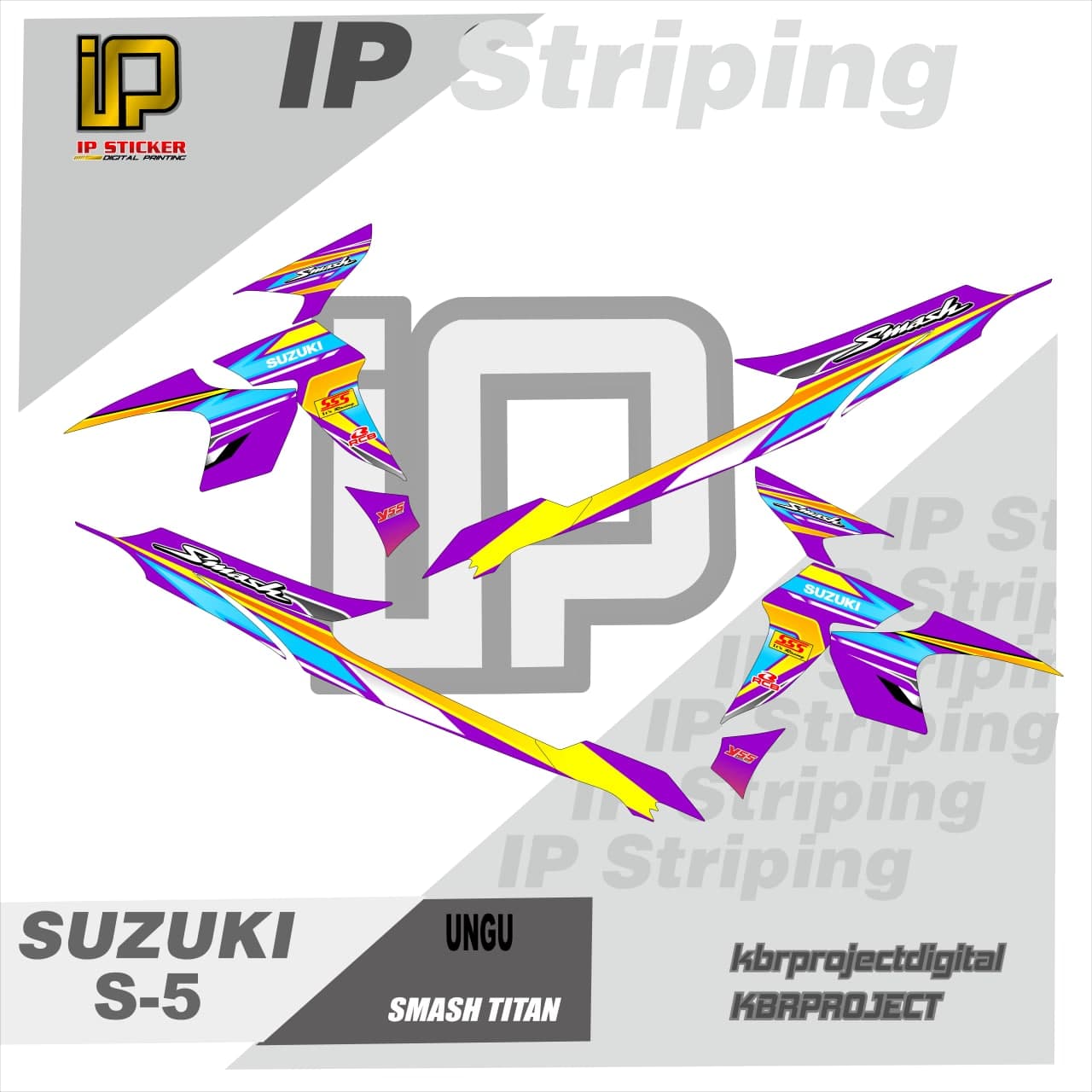 SMASH TITAN striping SMASH TITAN motor SUZUKI motor sticker variasi ...