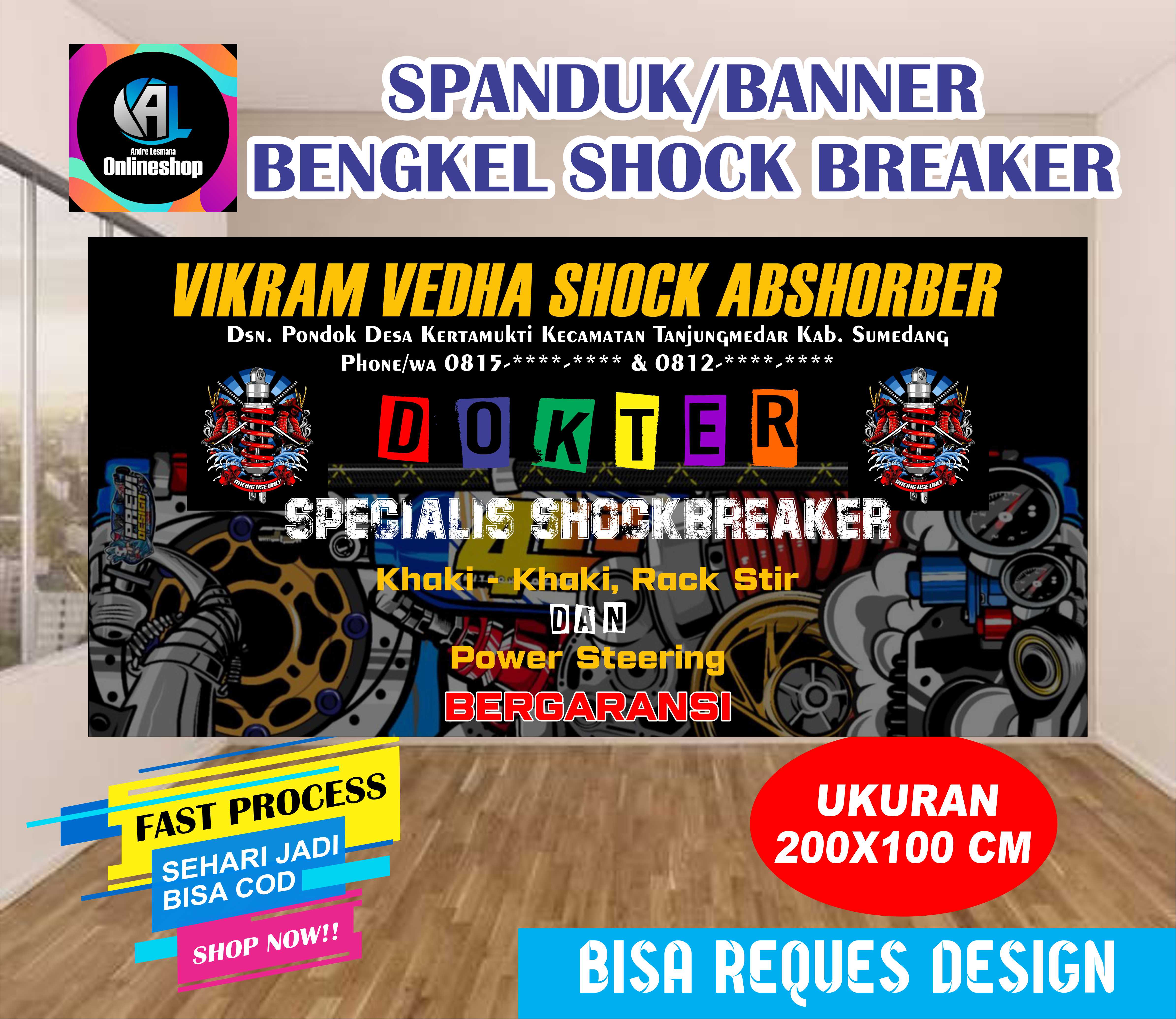 Spanduk Banner Bengkel Service Shock Breaker Keren | Lazada Indonesia