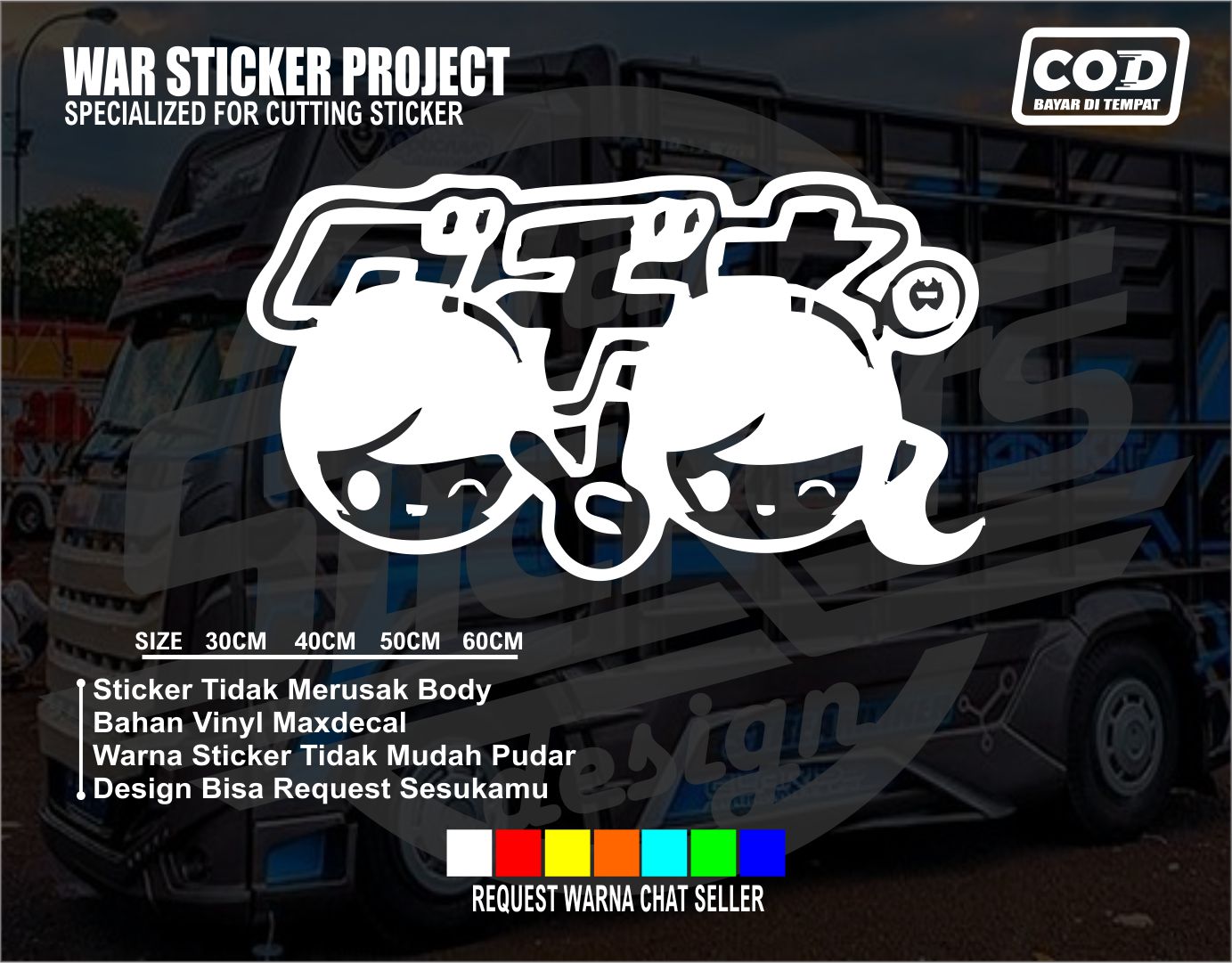 sticker cutting emoji jdm | Lazada Indonesia