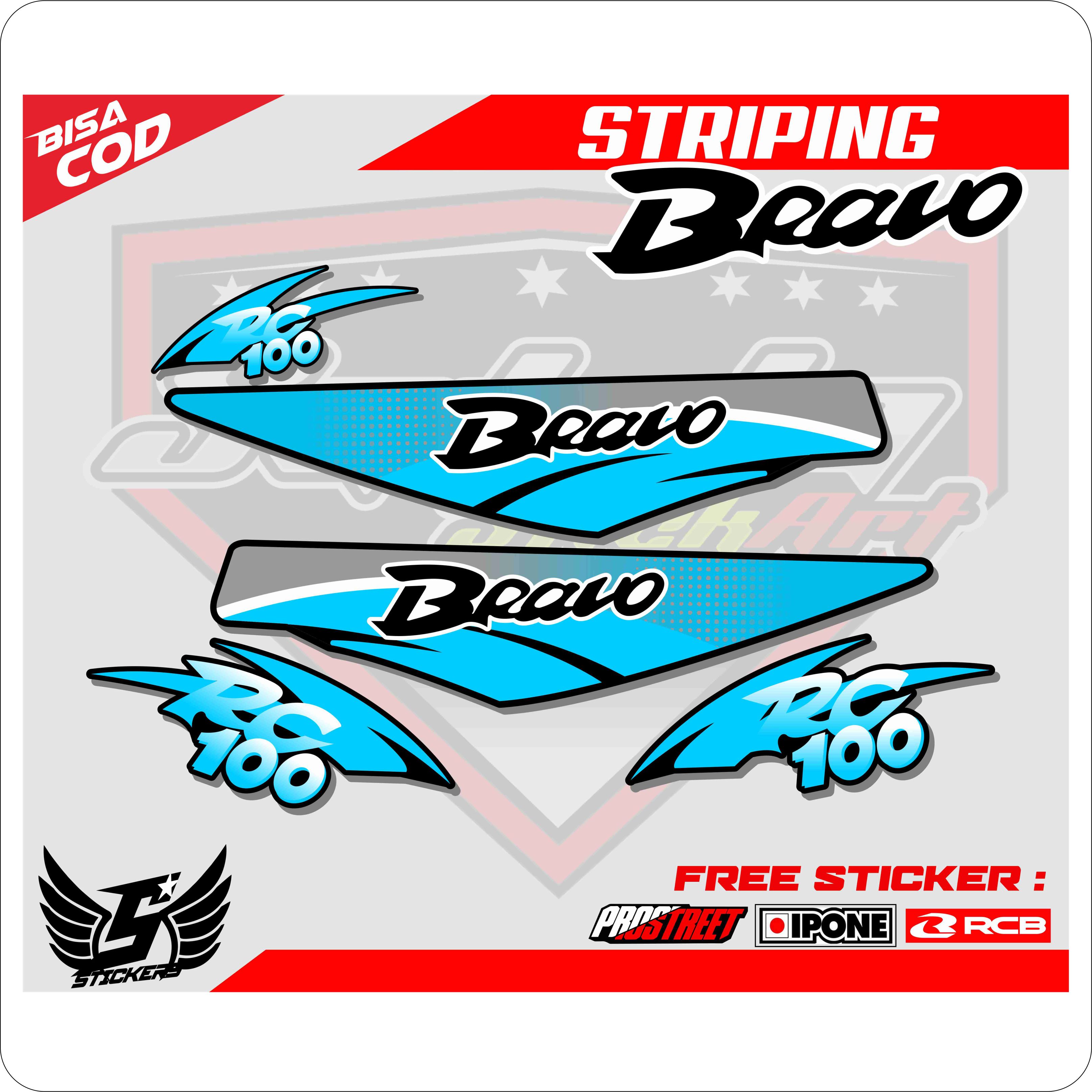 STRIPING VARIASI RC 100 BRAVO / STICKER LIST SUZUKI RC 100 BRAVO ...