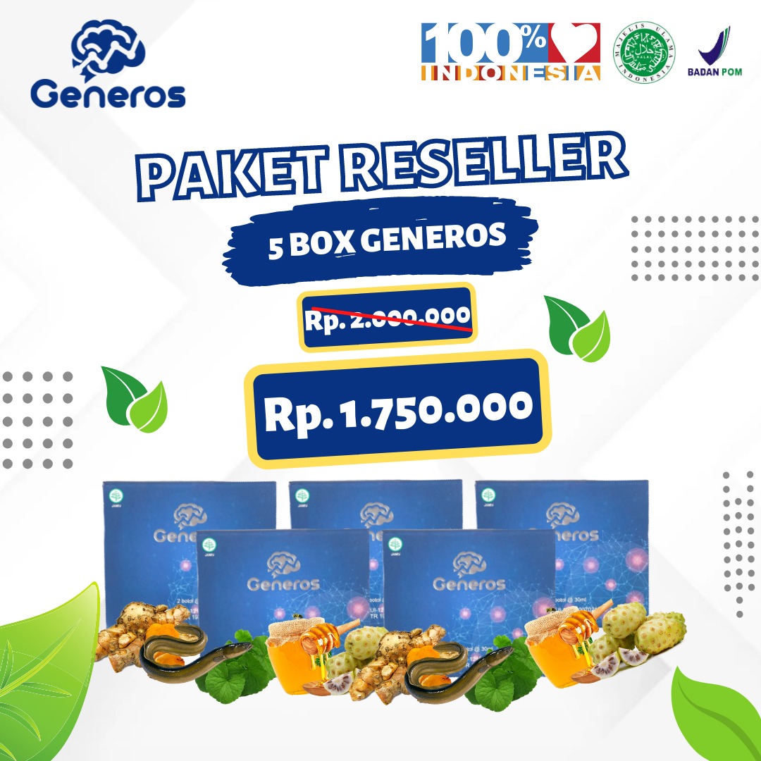 PAKET 5 BOX GENEROS NUTRISI PREMIUM SPEECH DELAY ANAK + KECERDASAN ...