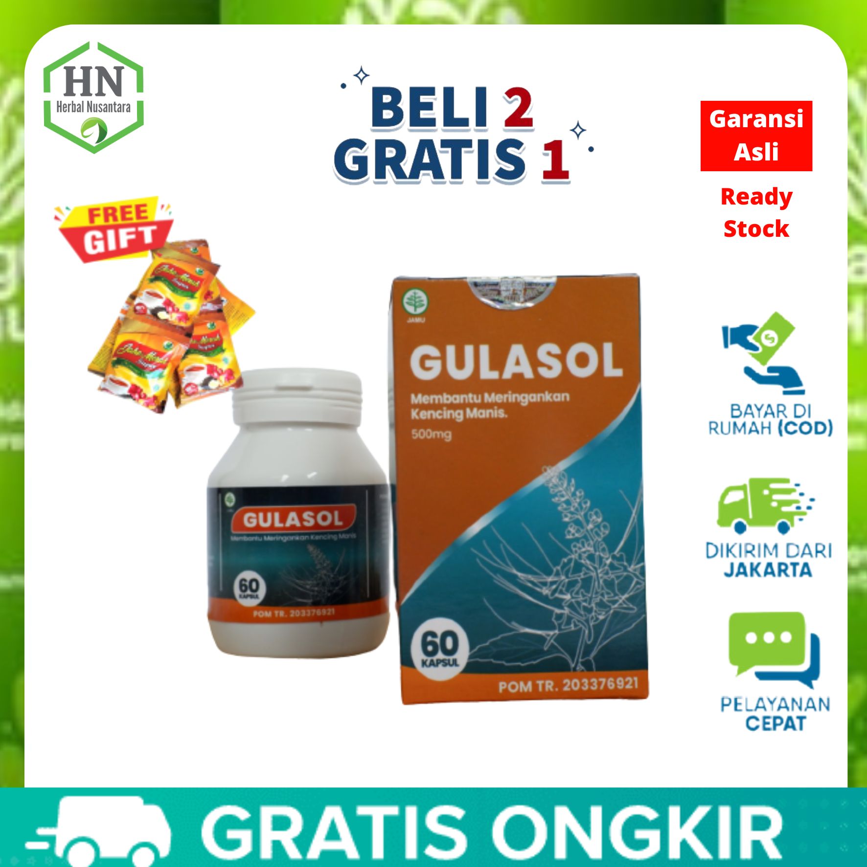 BARU!!! Beli 2 Gratis 1 Obat Gula Darah Kapsul Gulasol Asli Original ...