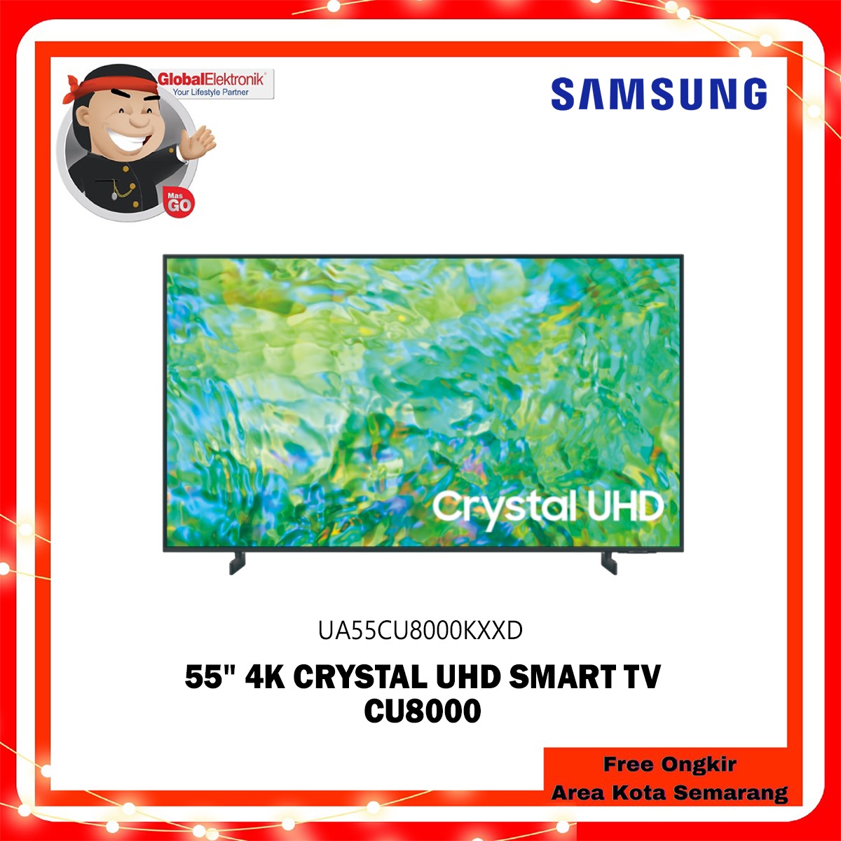 Samsung 55 Inch Smart TV Crystal UHD 4K 55CU8000 UA55CU8000KXXD | Lazada Indonesia