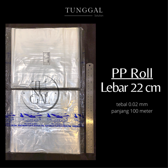 Plastik PP Roll Cap Jet - panjang 100 meter, tebal 0.02 mm. plastik ...