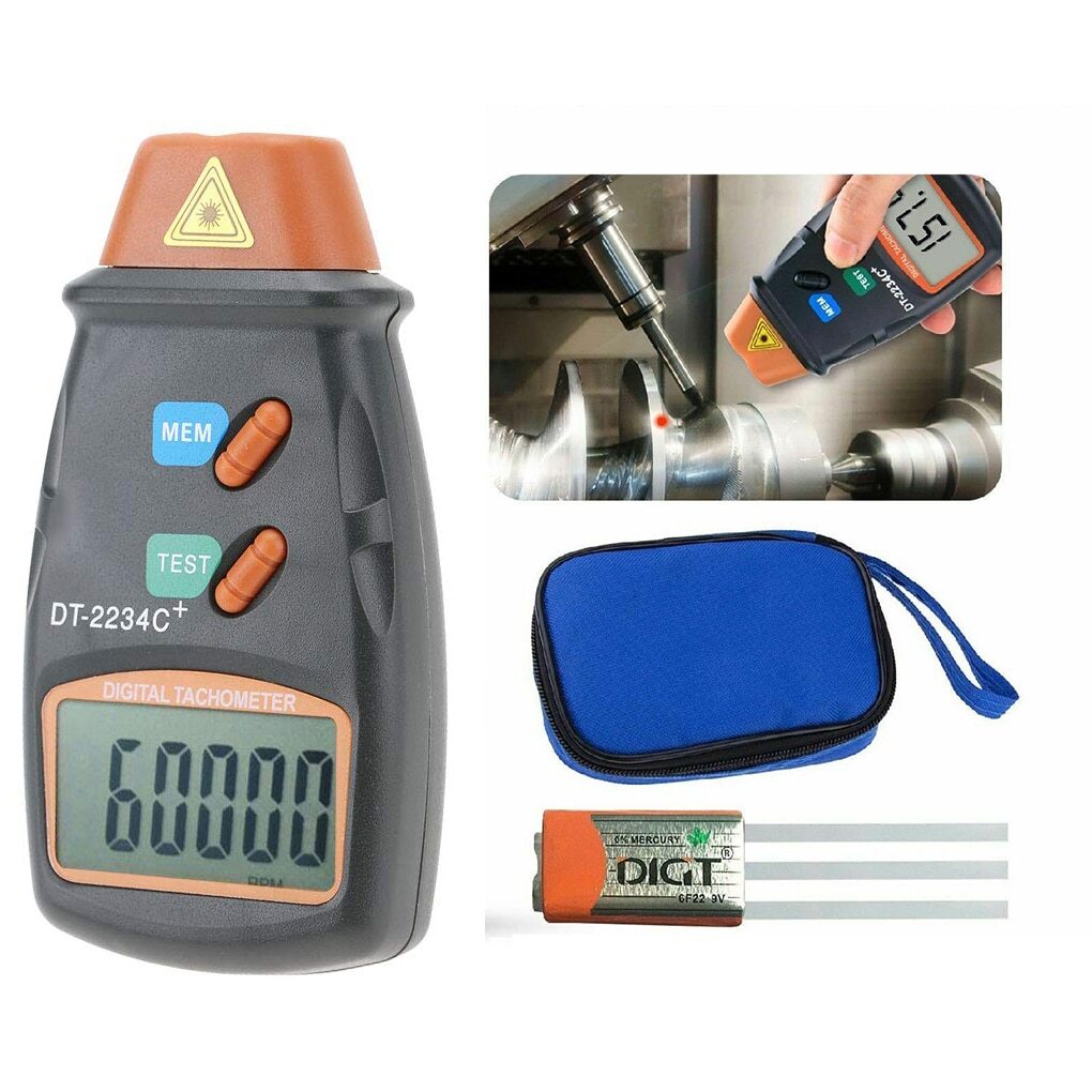 Alat Ukur RPM Kecepatan Digital Laser Photo Tachometer TFS-DT-2234C ...