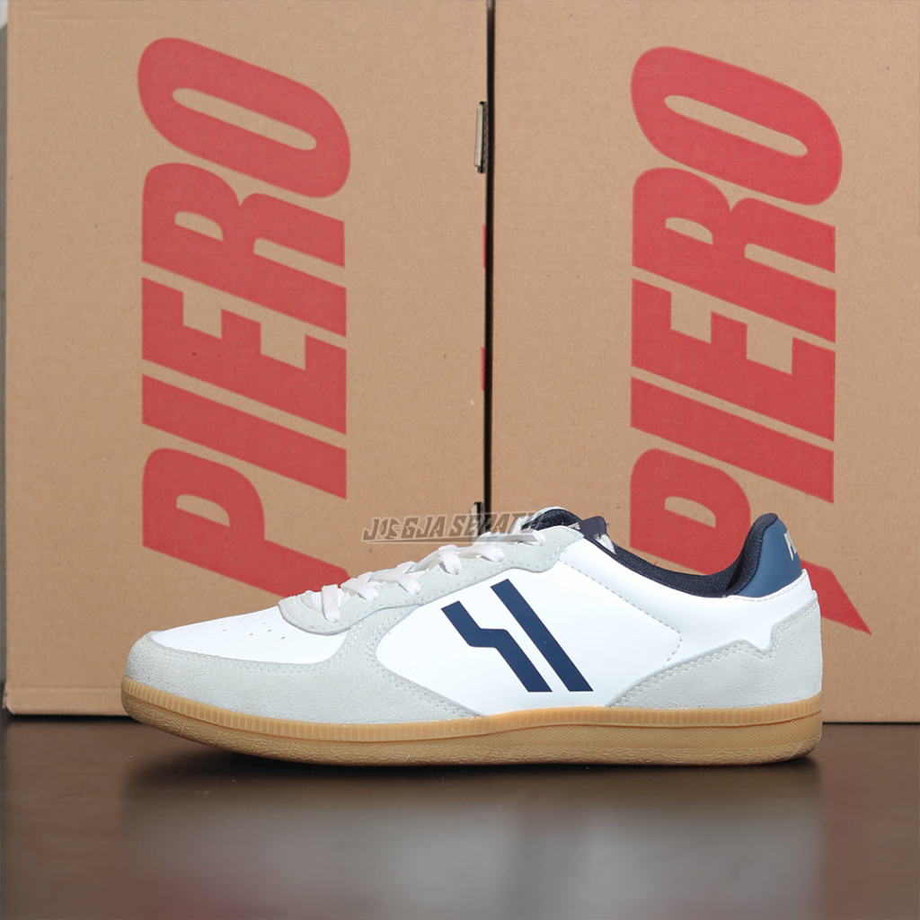 Piero Sepatu Sneakers Espana - White/Vintage Blue/Gum | Lazada Indonesia