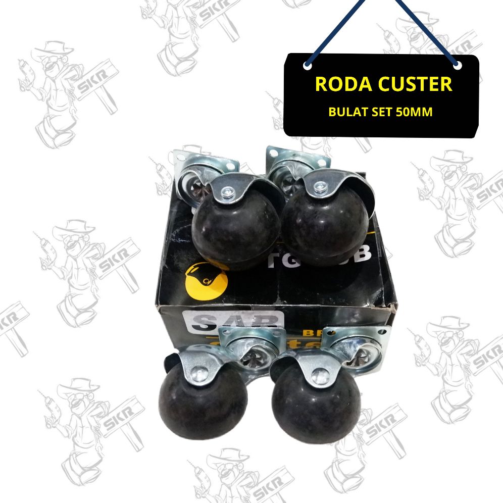 Roda custer bulat.roda kursi.roda meja 50mm sistem skrup | Lazada Indonesia