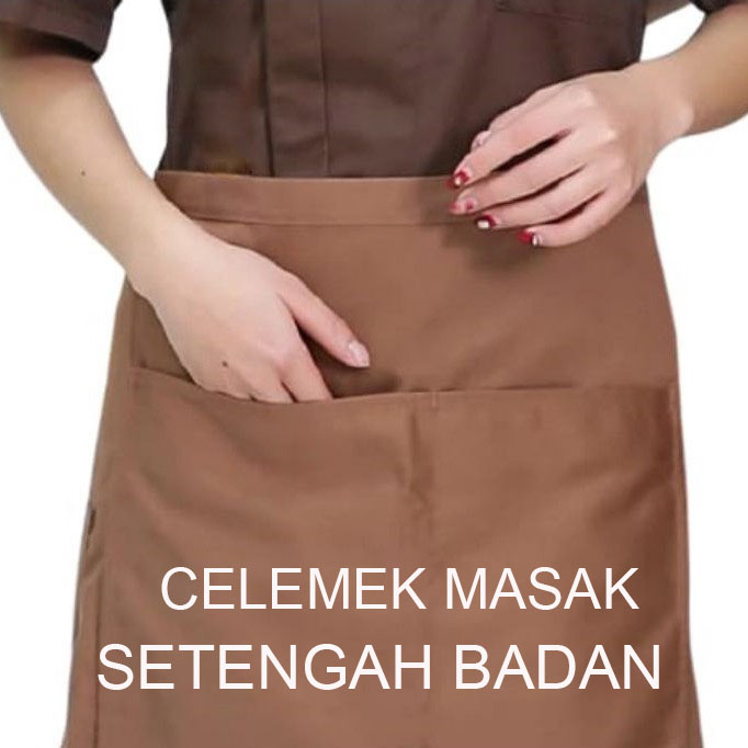 APRON CELEMEK SETENGAH BADAN ALAT MASAK SHORT APRON | Lazada Indonesia