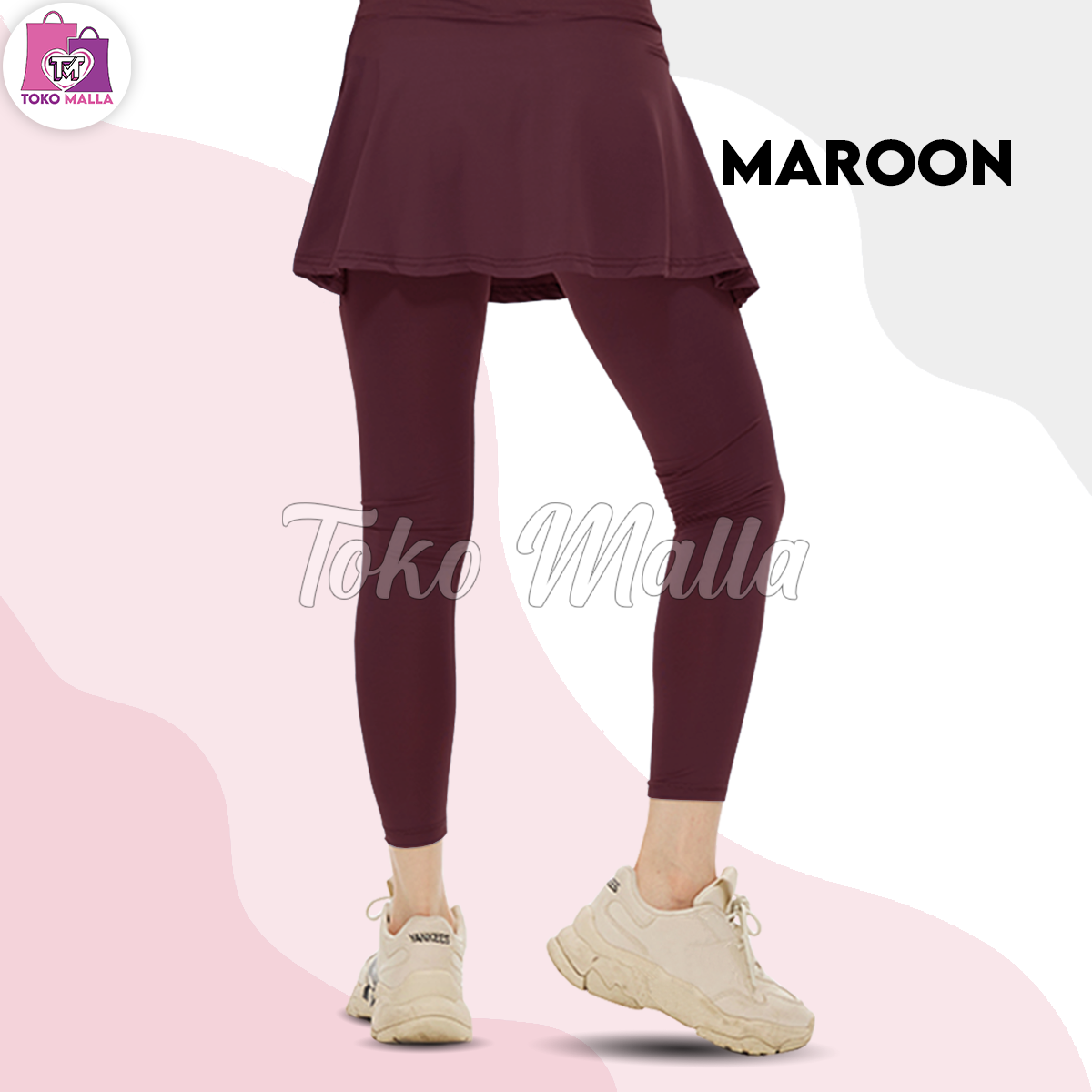 New!! Legging Rok Celana Olahraga Wanita 2in1 Sporty Bawahan Senam Casual Streach Melar Elastis ...