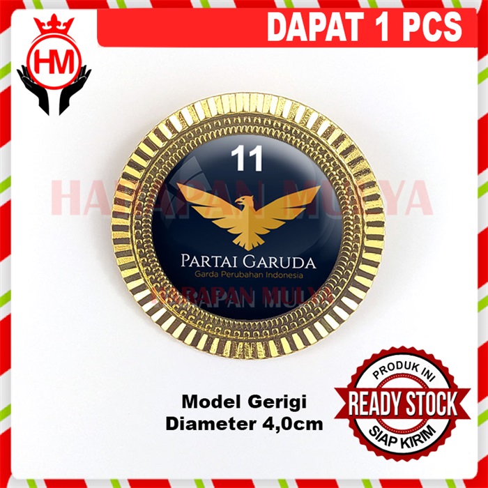 Pin Partai Garuda Nomor Urut 11 - #11 Garuda Emblem Bros Partai Garda ...