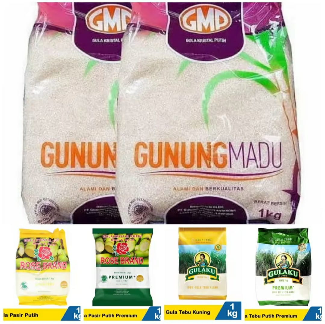 GMP Gula Pasir Kristal Gunung Madu Mutu Terjamin Premium Kemasan ...