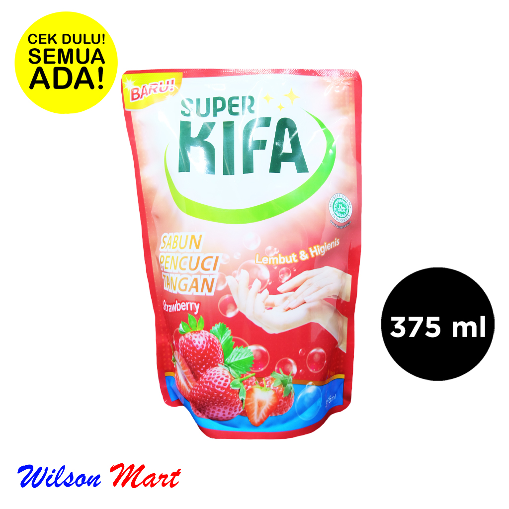 SUPER KIFA SABUN PENCUCI TANGAN STRAWBERRY 375 ML REFILL HAND SOAP WASH ...