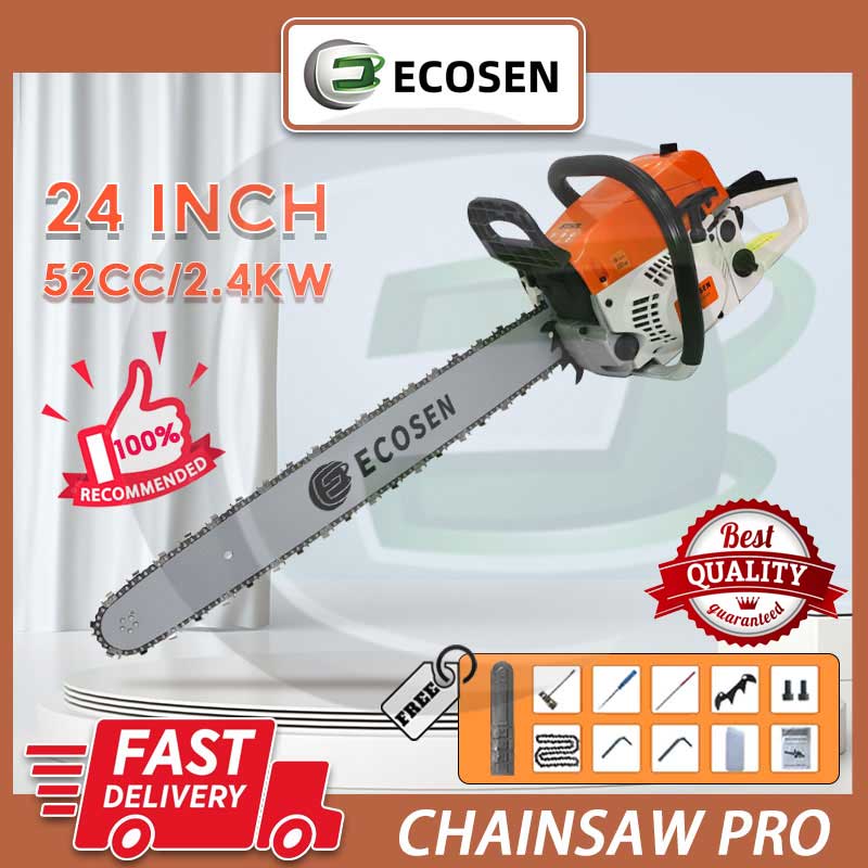 ECOSEN Mesin Potong Kayu/Chainsaw 2Tak Untuk/mesin gergaji 20/22/24"Alat Outdoor Mesin Gergaji ...