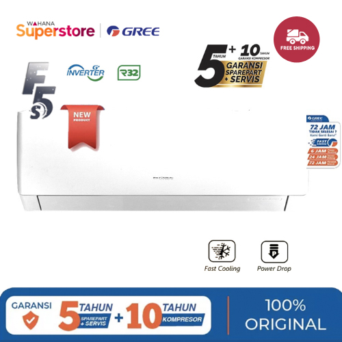 GREE AC Inverter Split SmartClean F5S Series 1/2 PK - GWC-05F5S ...