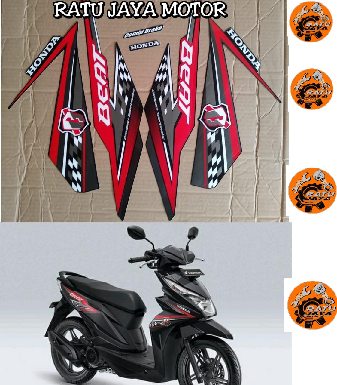 Striping Sticker All New Honda Beat Fi ESP 2016 2017 Body Hitam Hitam ...