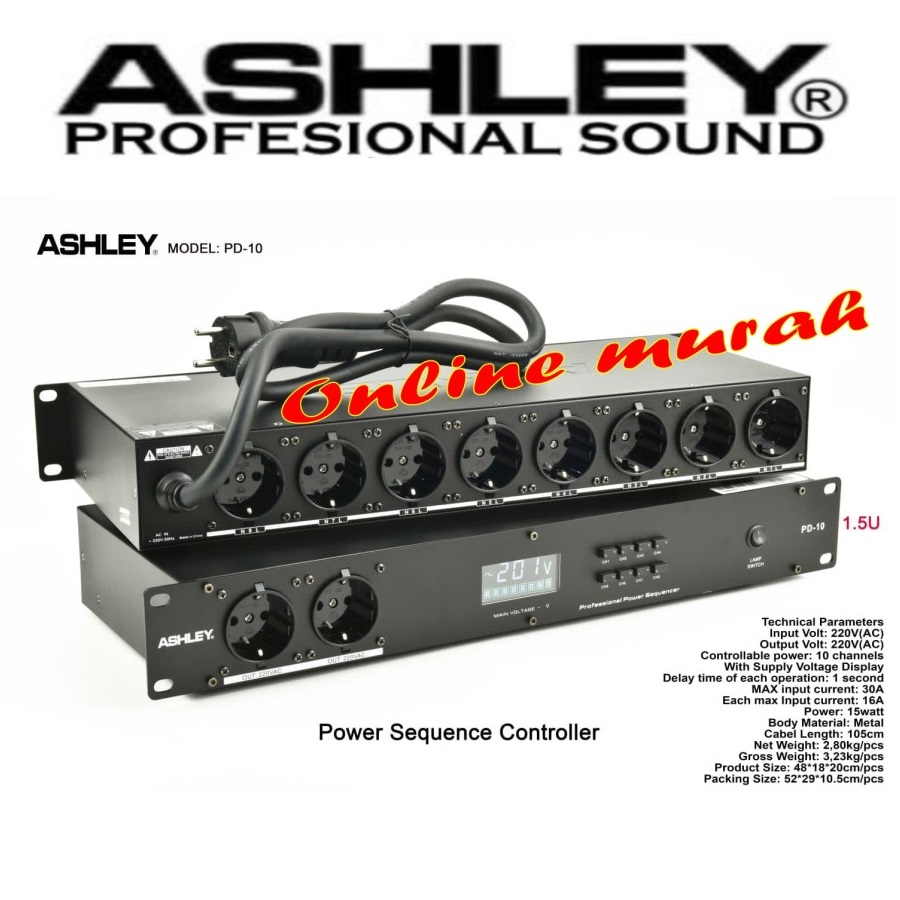 Power Ashley PD 10 Original Sequencer Controller / Ashley PD10 | Lazada Indonesia