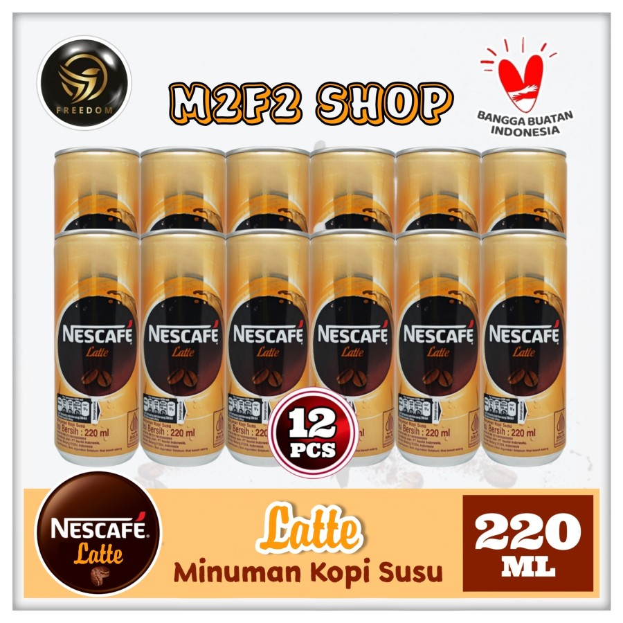 Nescafe Coffee Premium Latte Can | Kopi Kaleng - 220 ml (Kemasan 12 Pcs ...