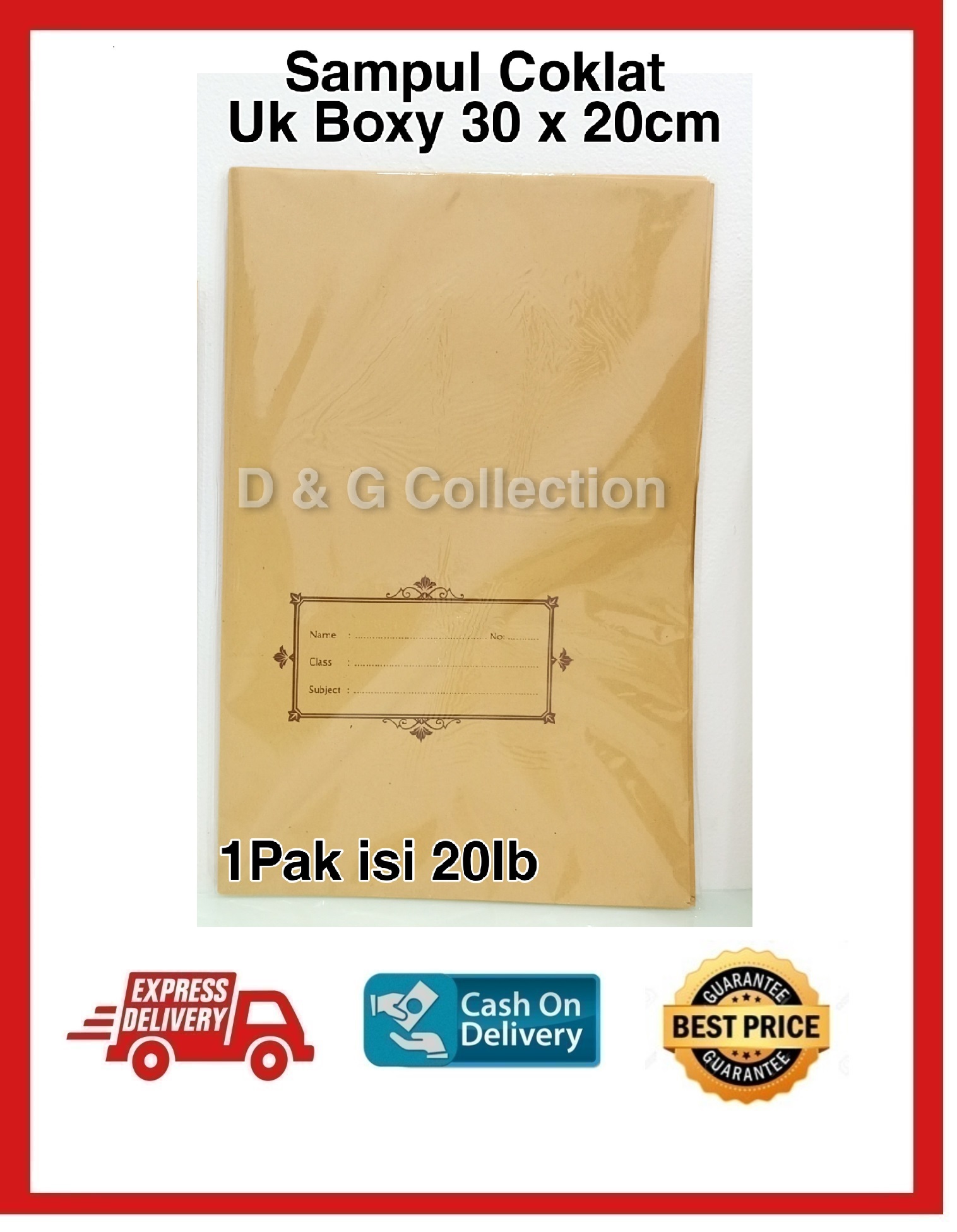 SAMPUL COKLAT UKURAN BOXY / SAMPUL COKLAT BUKU TULIS UKURAN BOXY ...