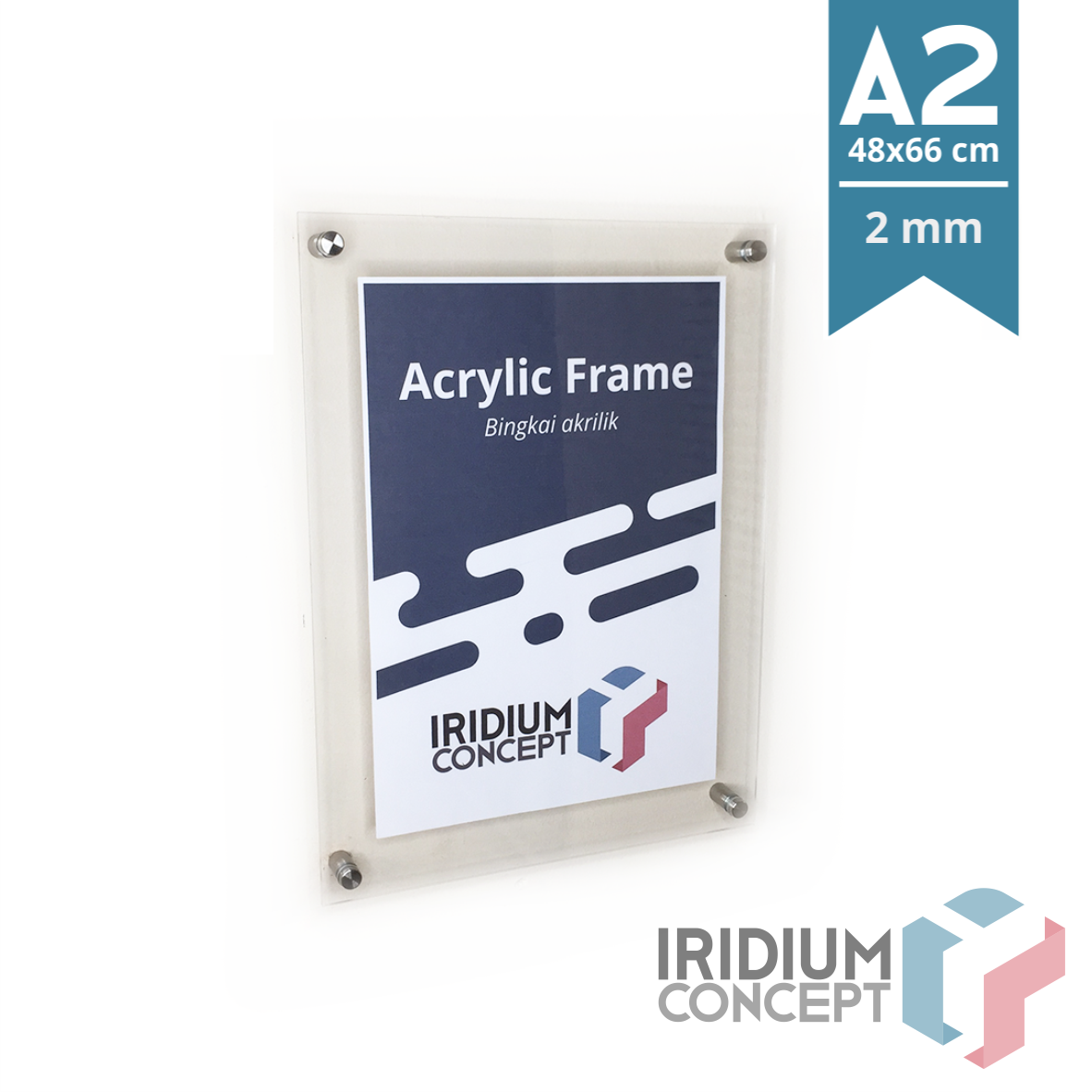 Frame Akrilik A2 2mm - bingkai acrylic poster dinding figura wall ...