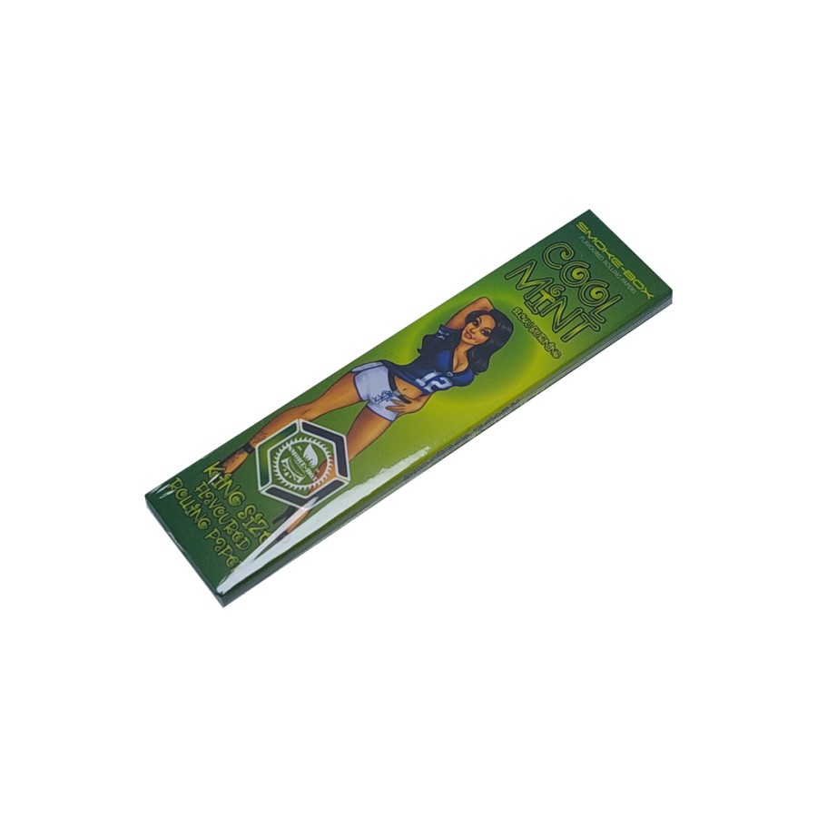 Kertas Smoke-Box Cool Mint Flavoured King Size Slim 110mm isi 32 ...