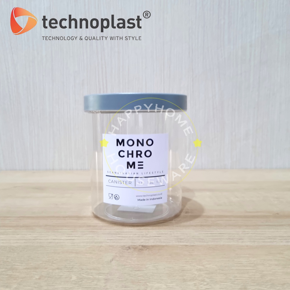 TECHNOPLAST Monochrome Canister/Toples Plastik Arcylic 1100ml-1300ml ...