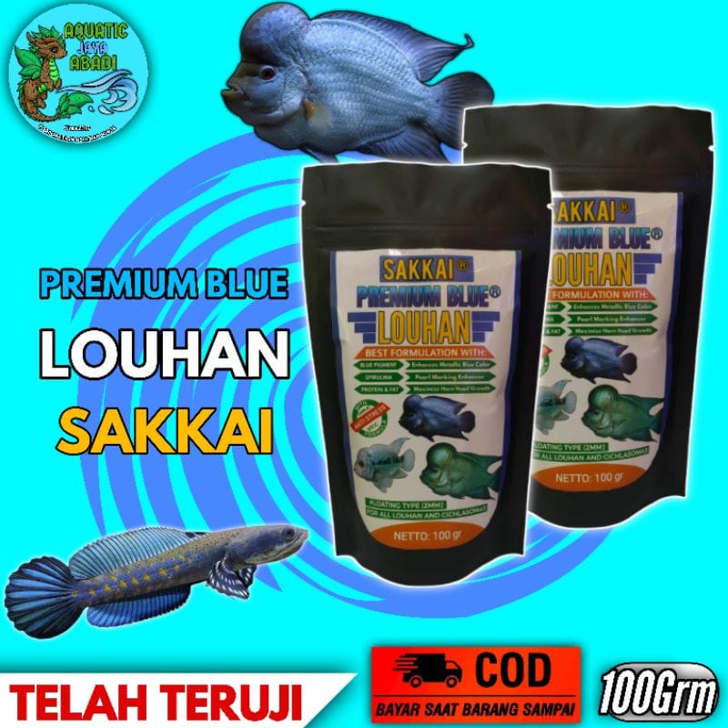 PELET PREMIUM LOUHAN RED,BLUE,YELLOW 100 GRAM SAKKAI BUKAN PELLET AKARI ...