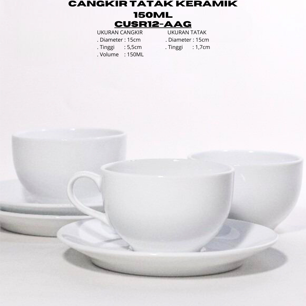 Cangkir Tatak Keramik 150ML (2PSG) Polos By Indo Keramik Cangkir Tatak ...