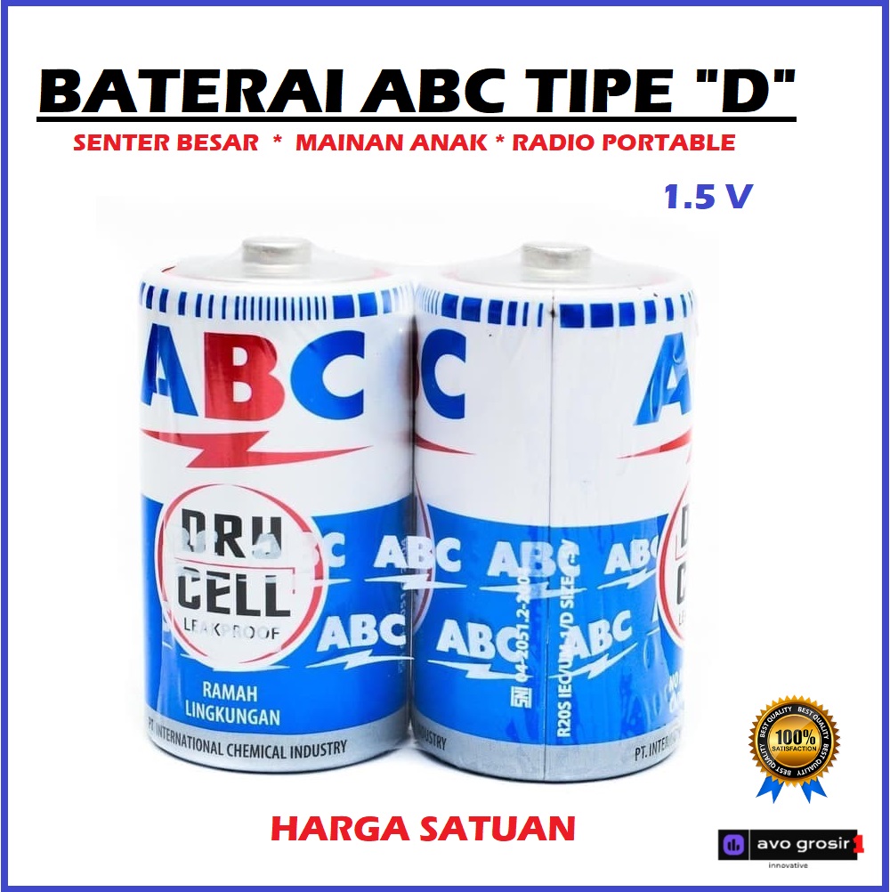 Baterai Besar tipe D original ABC | Lazada Indonesia