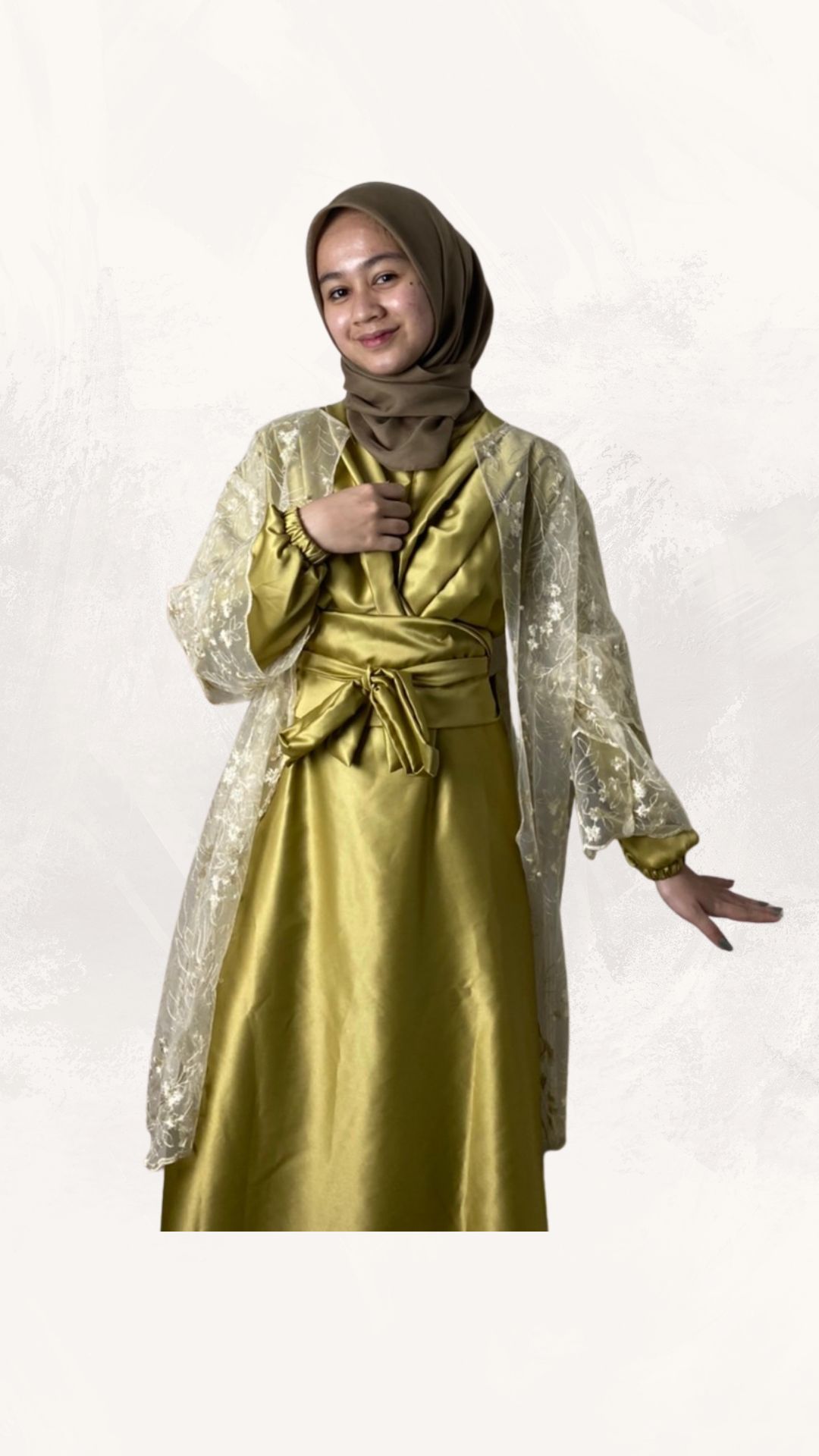 DRESS MUSLIM / PUTRI DRESS SILK OUTER TILLE PREMIUM M-XXL / DRESS ...