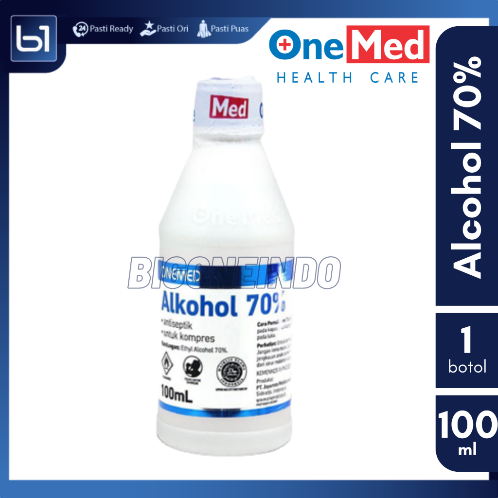 Alkohol 70% Onemed Antiseptic, Alcohol P3K Antiseptik Kompres Luka ...