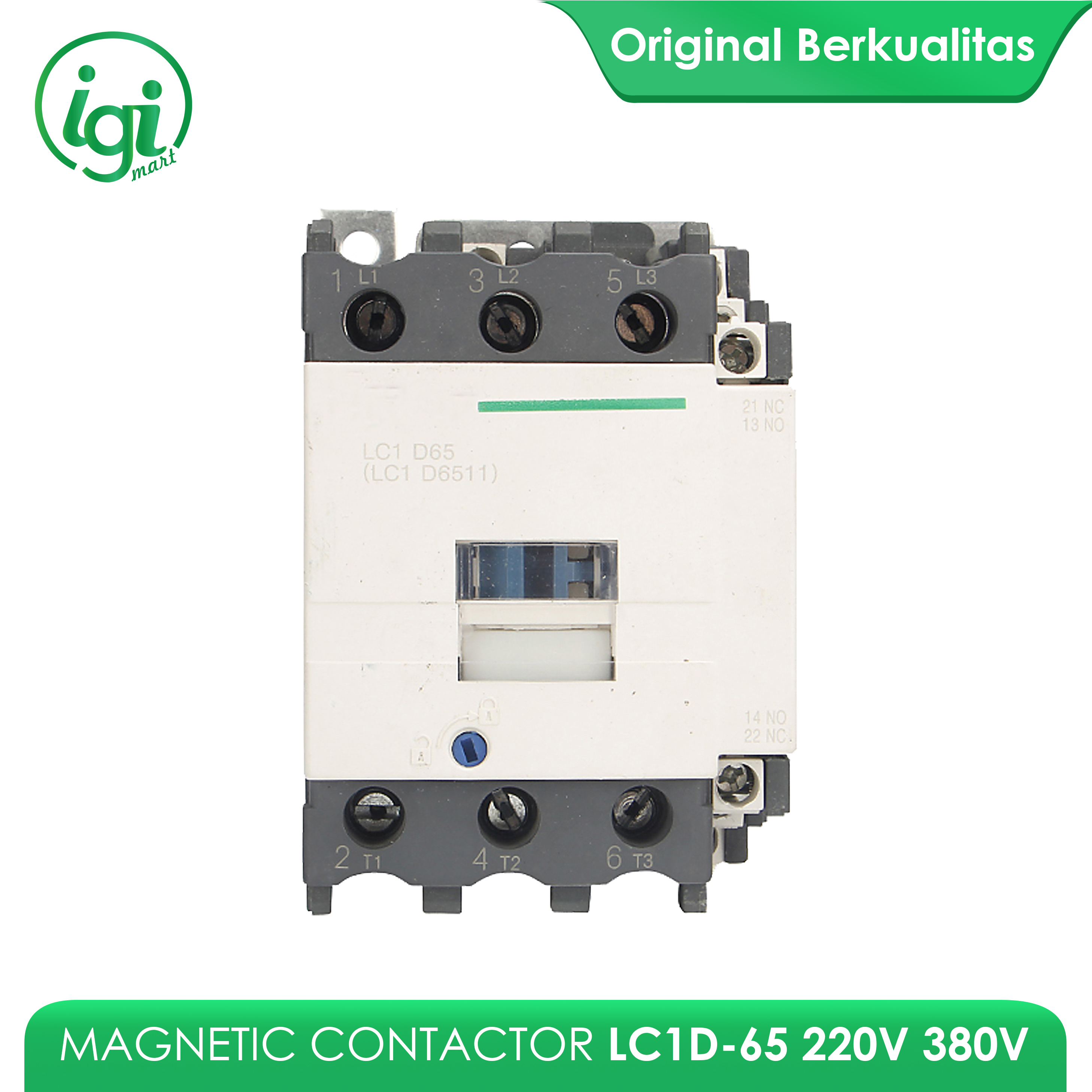 MAGNETIC CONTACTOR LC1D 65 220 380 VOLT / AC KONTAKTOR LC1D65 VAC ...