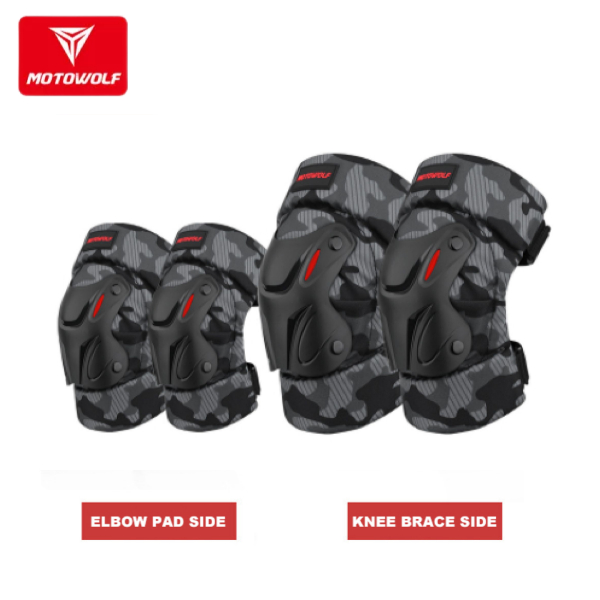 Motowolf Knee Pad Deker Lutut Motor Elbow Pad Deker Tangan Protection ...