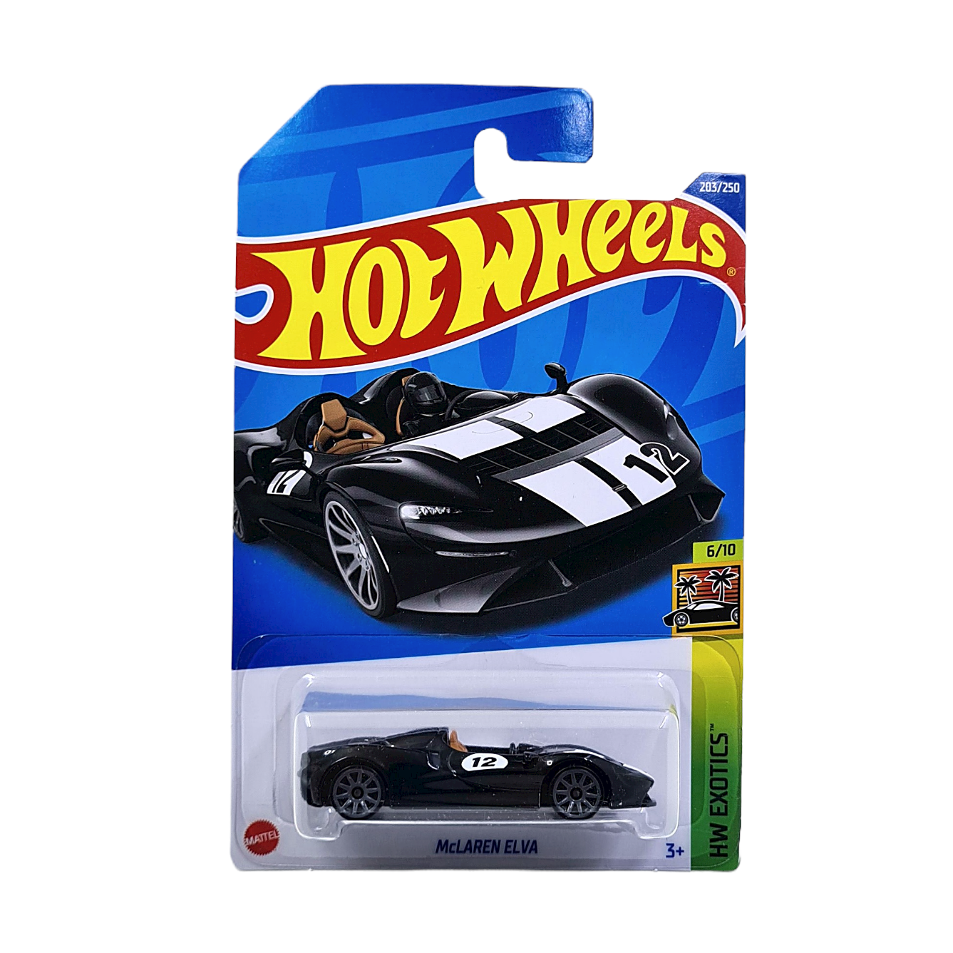 Hot Wheels Mclaren ELVA Hitam No.12 - HW Exotic - L 2022 | Lazada Indonesia