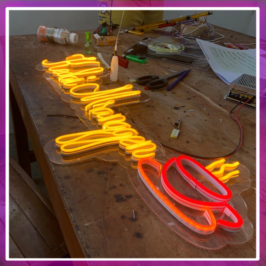 Neon Flex Design Custom Ukuran 15x60cm | Lazada Indonesia