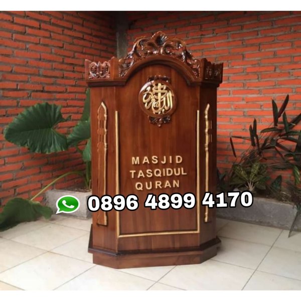 mimbar podium masjid kayu jati mimbar khotbah kayu jati finishing ... mimbar podium masjid kayu jati mimbar khotbah kayu jati finishing ...