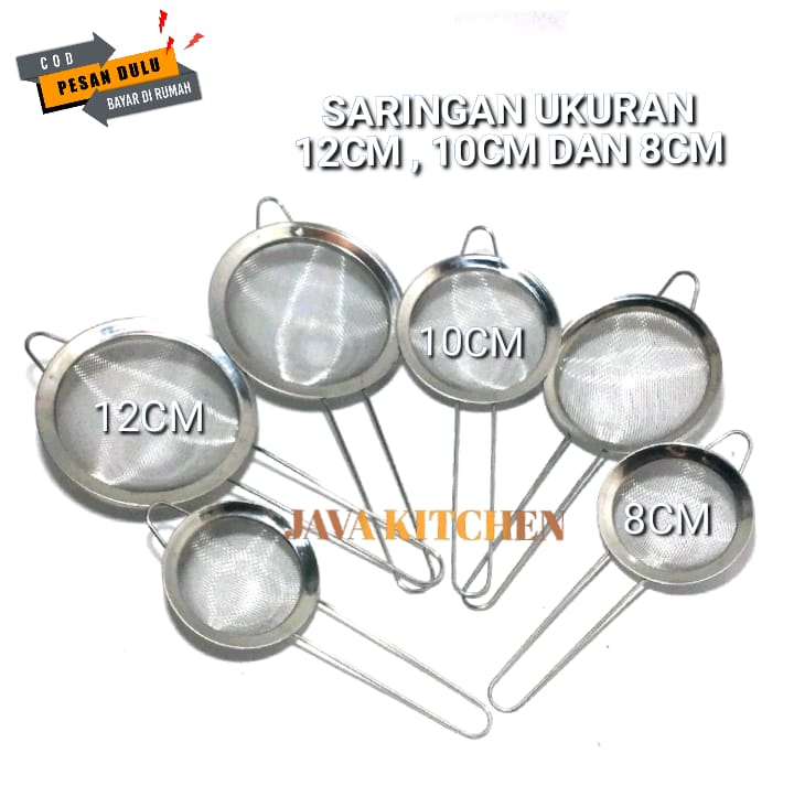 Saringan serbaguna stainless 1 set isi 3 pcs (Besar , sedang , kecil ...