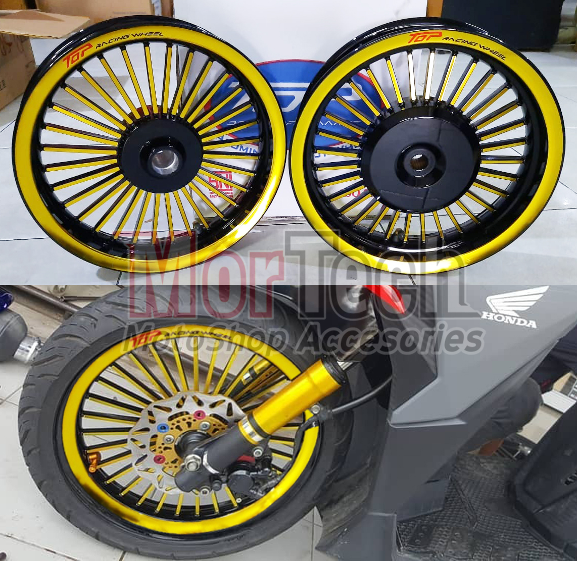 Velg Pelek Racing Top Retro Ring 12/14 lebar 215 & 250 for Vario 125 ...