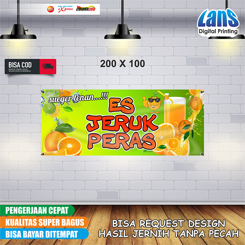 Spanduk Banner Es Jeruk Custom Free Design | Lazada Indonesia