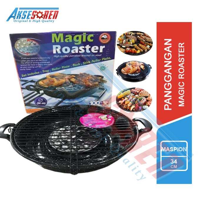 PANGGANGAN MAGIC ROASTER [34 CM] / ALAT PEMANGGANG SOSIS, AYAM, ROTI ...