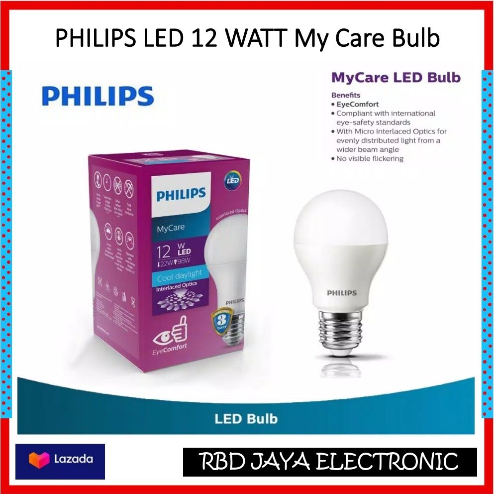 Lampu Philips LED MyCare 12 Watt Putih - Bohlam LED 12W 12Watt - Murah Original | Lazada Indonesia